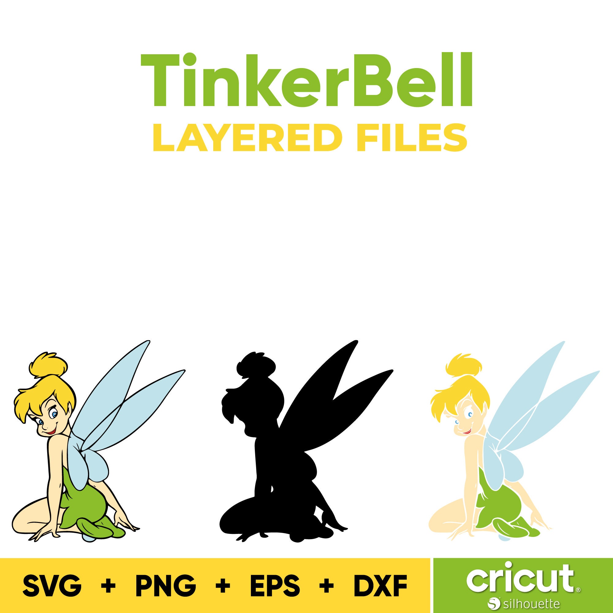 Tinkerbell SVG Bundle: Fairy Clipart, Princess Designs (digital ...