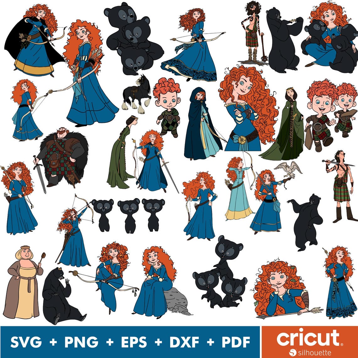 Brave SVG Bundle, Merida Svg, Brave Png, Brave Svg Files for Cricut and ...
