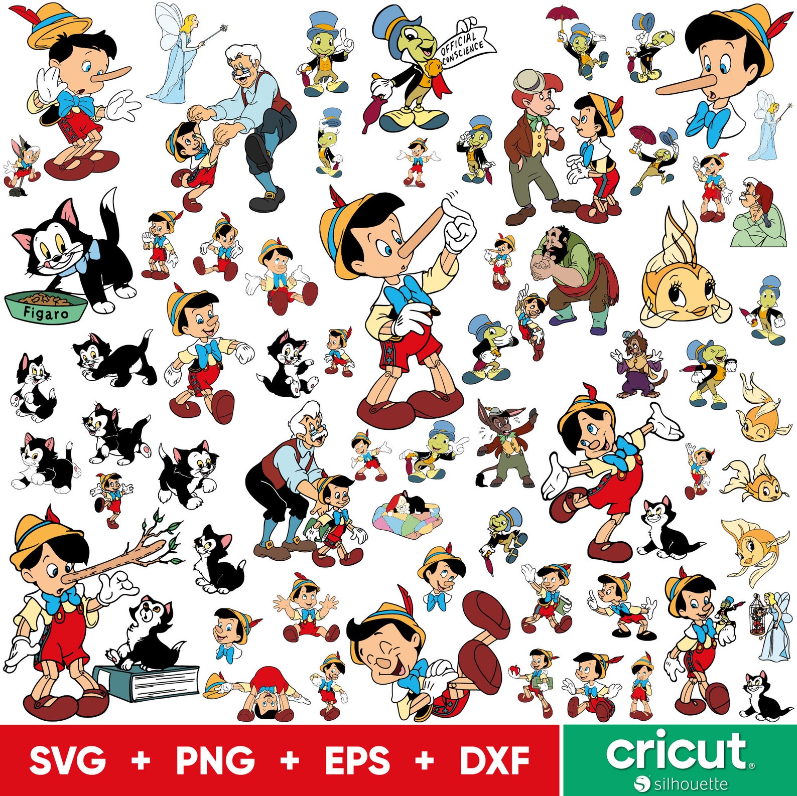 Pinocchio SVG Bundle, Pinocchio Svg & Png Files for Cricut, Geppetto ...
