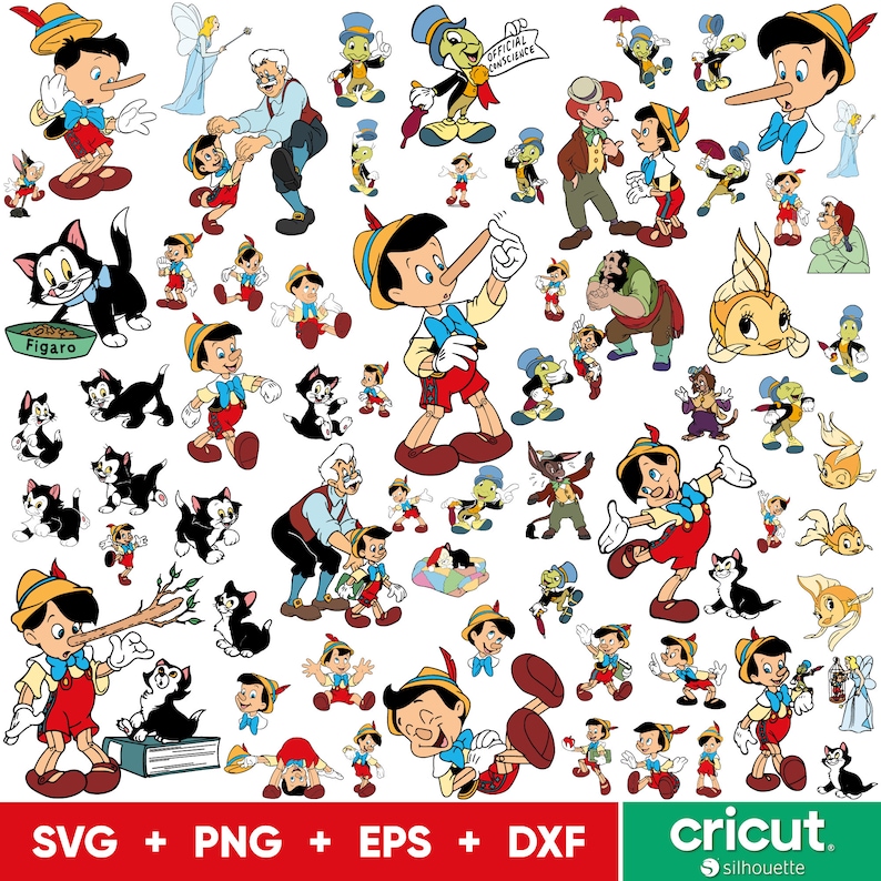 Pinocchio SVG Bundle: Cricut & Silhouette Designs (digital Download) - Etsy