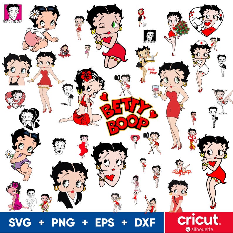Betty Boop SVG Bundle: Cricut & Silhouette Files (digital Download - Etsy