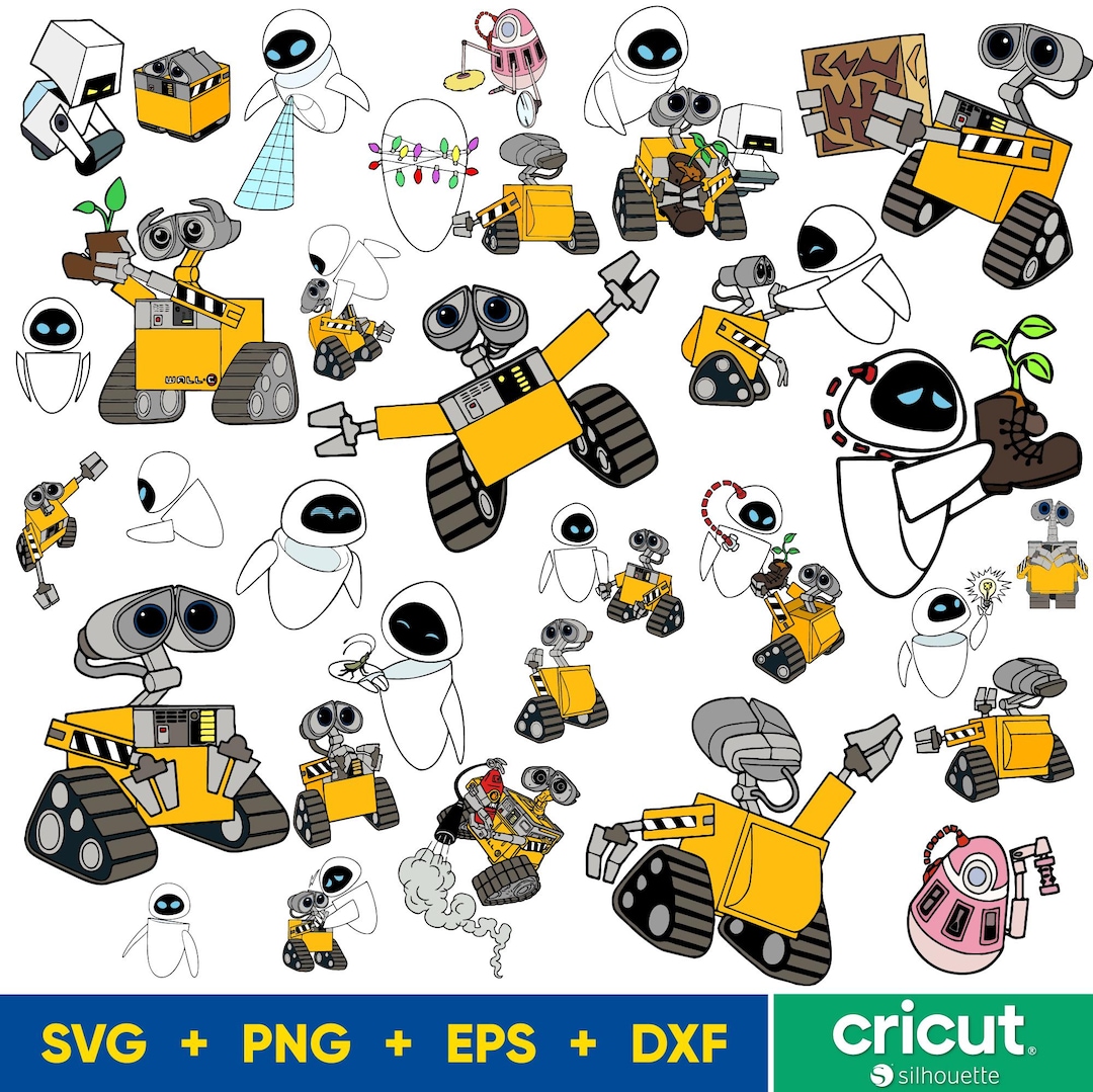 Wall-e SVG Bundle: Cricut & Silhouette Designs (digital Download) - Etsy