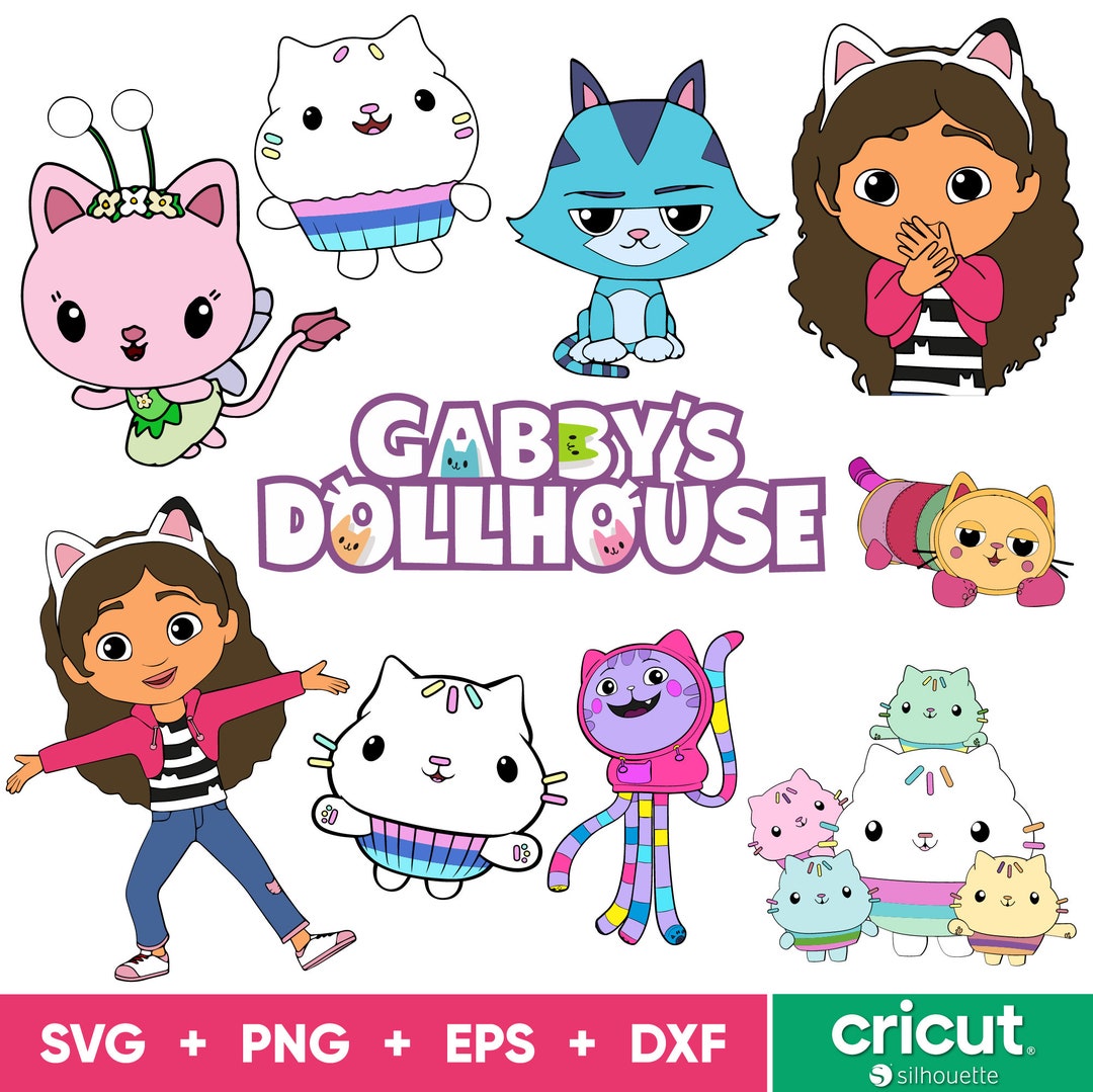 Gabby's Dollhouse SVG Bundle: Cricut & Silhouette Files (digital ...