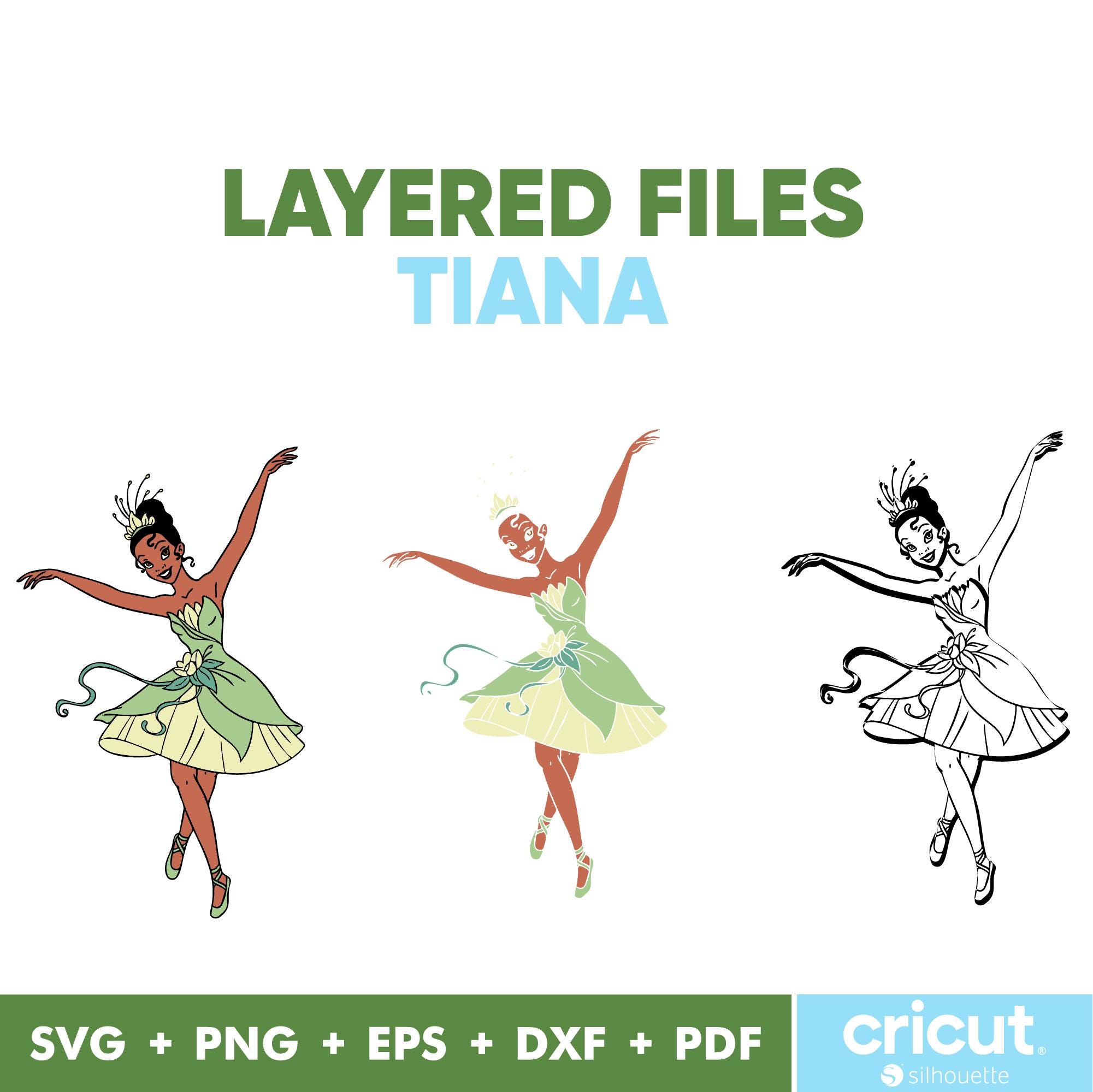 Tiana SVG Bundle: Princess Clipart for Cricut & Silhouette (digital ...