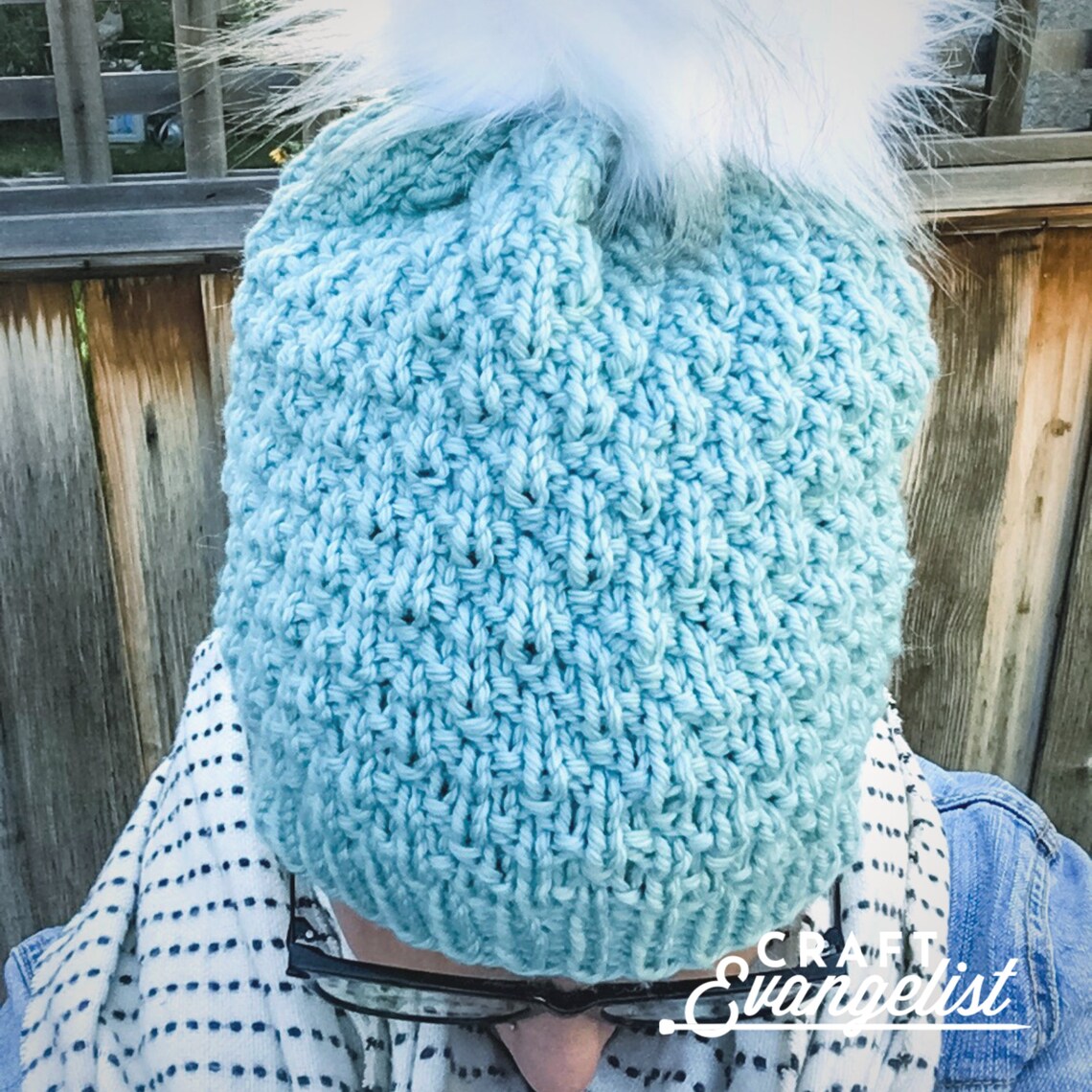 Tufted Toque KNITTING PATTERN ONLY Seersucker Beanie Winter Hat Pdf ...