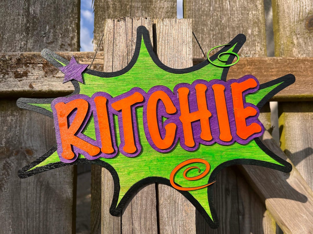 Retro Pop Art Name Sign - Etsy