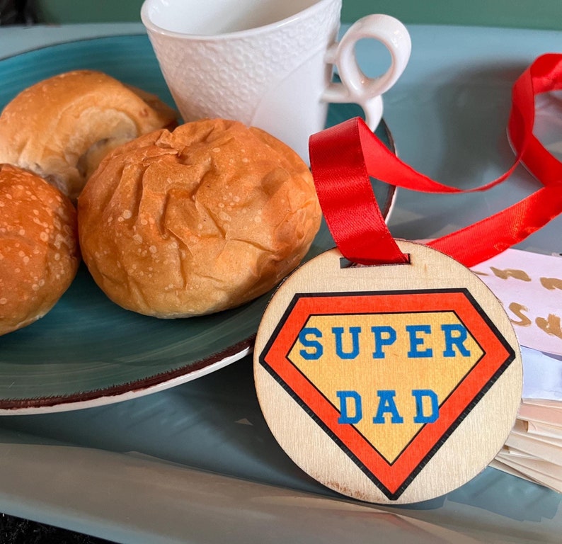 Wooden Super Dad Medal - Etsy