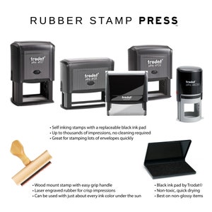 Return Address - Rubber Stamp - Modern Design up to 4 Lines of Text ...