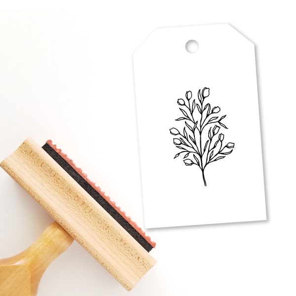 Floral Rubber Stamp - Etsy