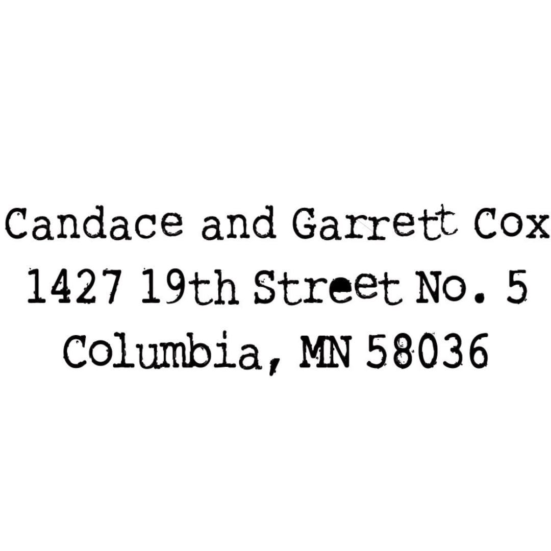 Address Stamp, Return Address Stamp, Self Inking Stamp, Typewriter Font ...