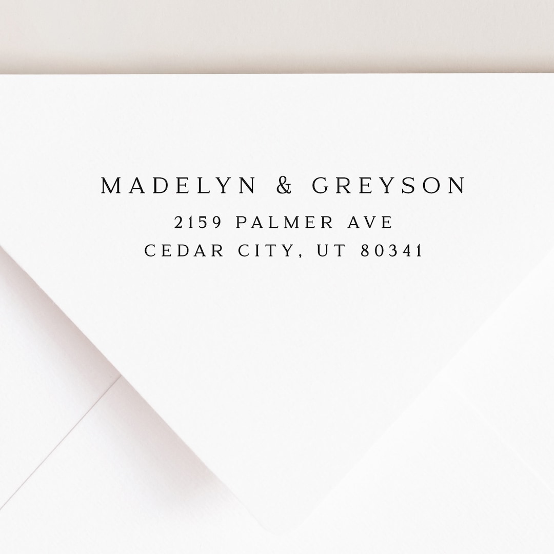 Modern Address Stamp | Return Address Stamp | Address Stamper | Self ...