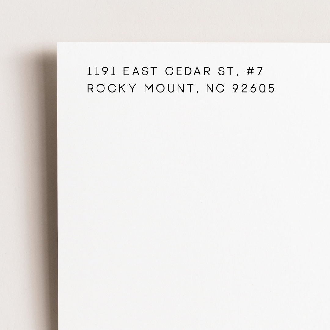 Left Aligned Address Stamp | Two Line Addressing Stamper | for Personal ...