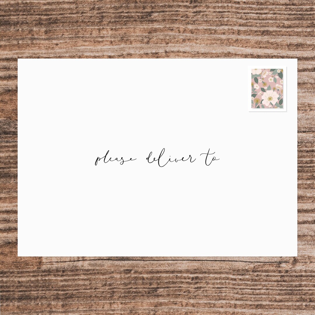 Please Deliver to Stamp, Envelope Rubber Stamp, Self Inking, Wood ...