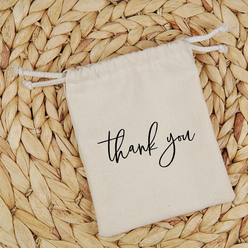 Thank You Script Stamp Optional Wood Handle Rubber Stamper - Etsy