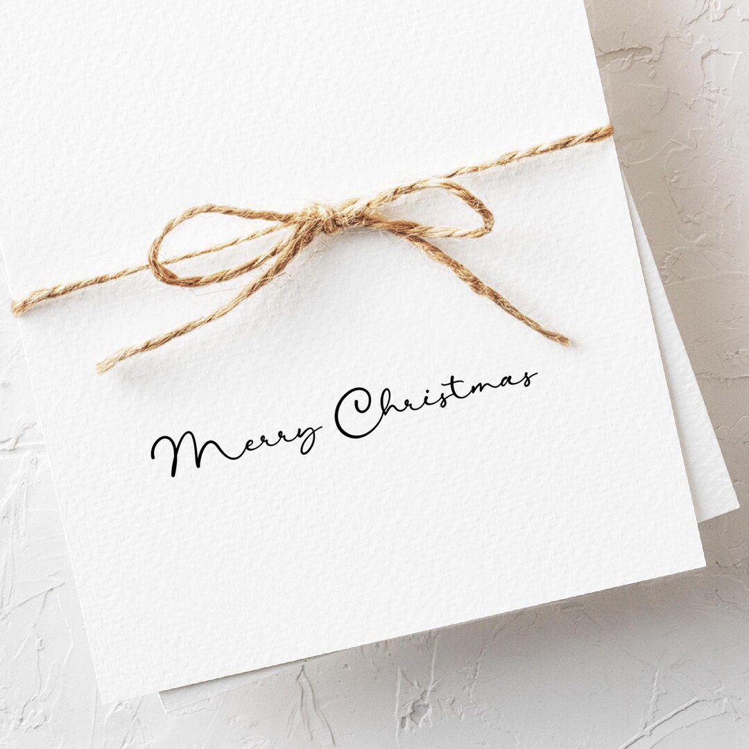 Merry Christmas Stamp, Wooden Handle Stamper, DIY Holiday Crafting, for ...