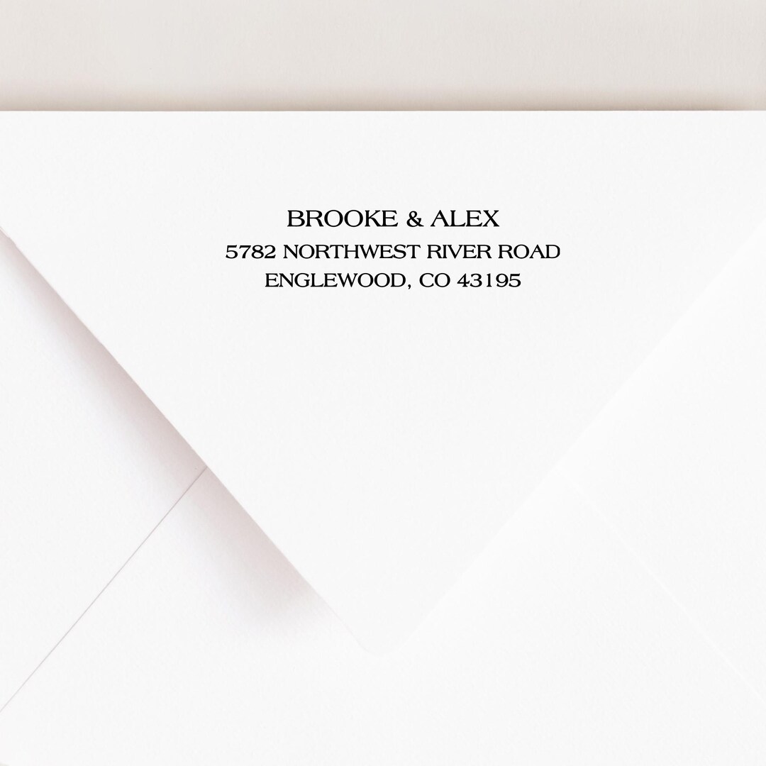Address Stamp, Self Inking Wedding Stamp, Business Wood Stamp ...