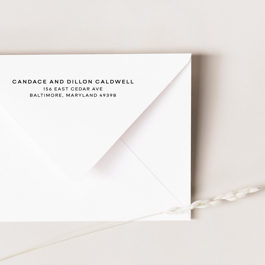 Modern Full Names Address Stamp | 3-lines (AS1143) - Etsy
