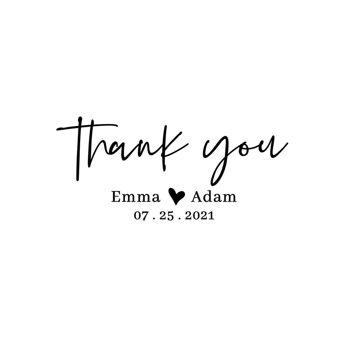 Thank You Stamp Self Inking Heart Stamp Wedding Stamp TYS262 - Etsy