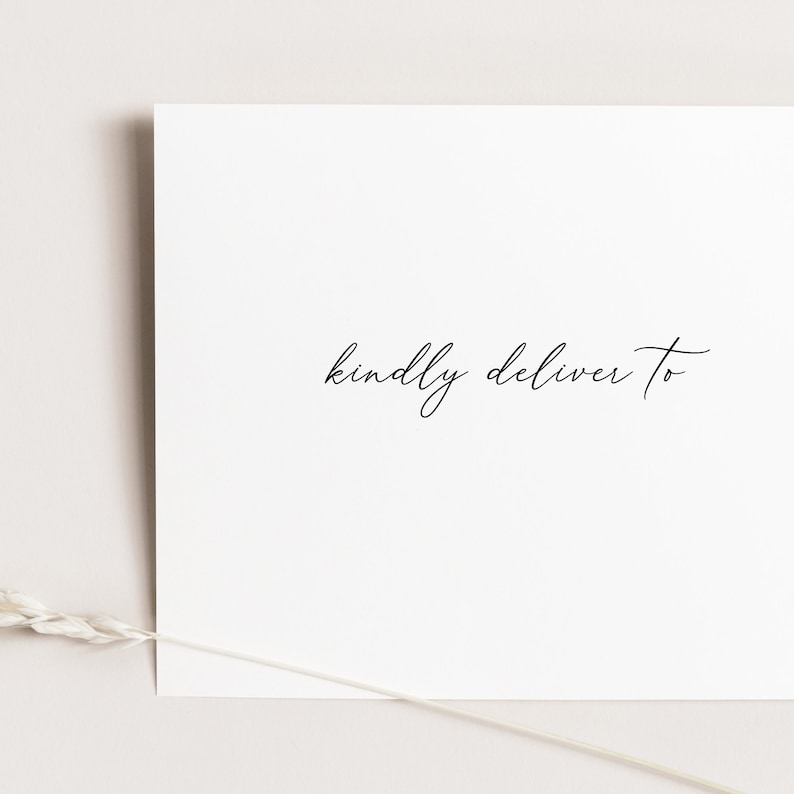 Kindly Deliver to Stamp | Rubber Stamp | Envelopes, Mailers | Wood ...