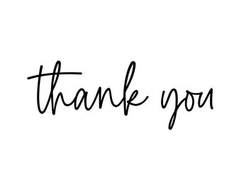Thank You Rubber Stamp Script Swashes TY514 - Etsy
