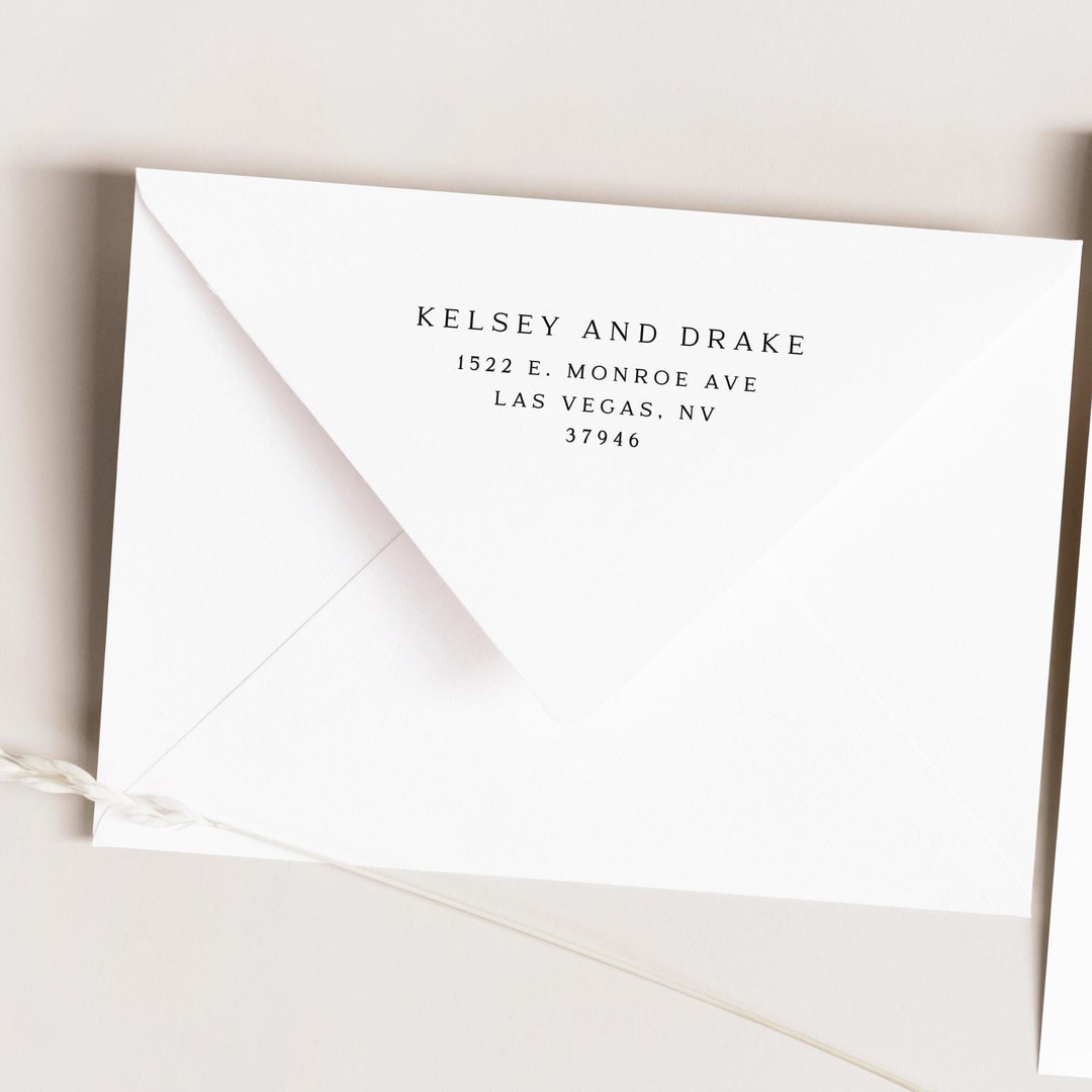 Modern Address Stamp | Wood Stamp | Self Inking Stamp | Return Address ...