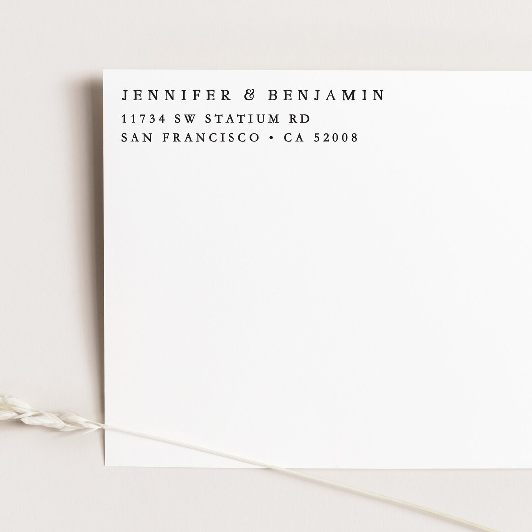 Left Aligned Address Stamp - Personalized Self Inking and Wood Handle ...