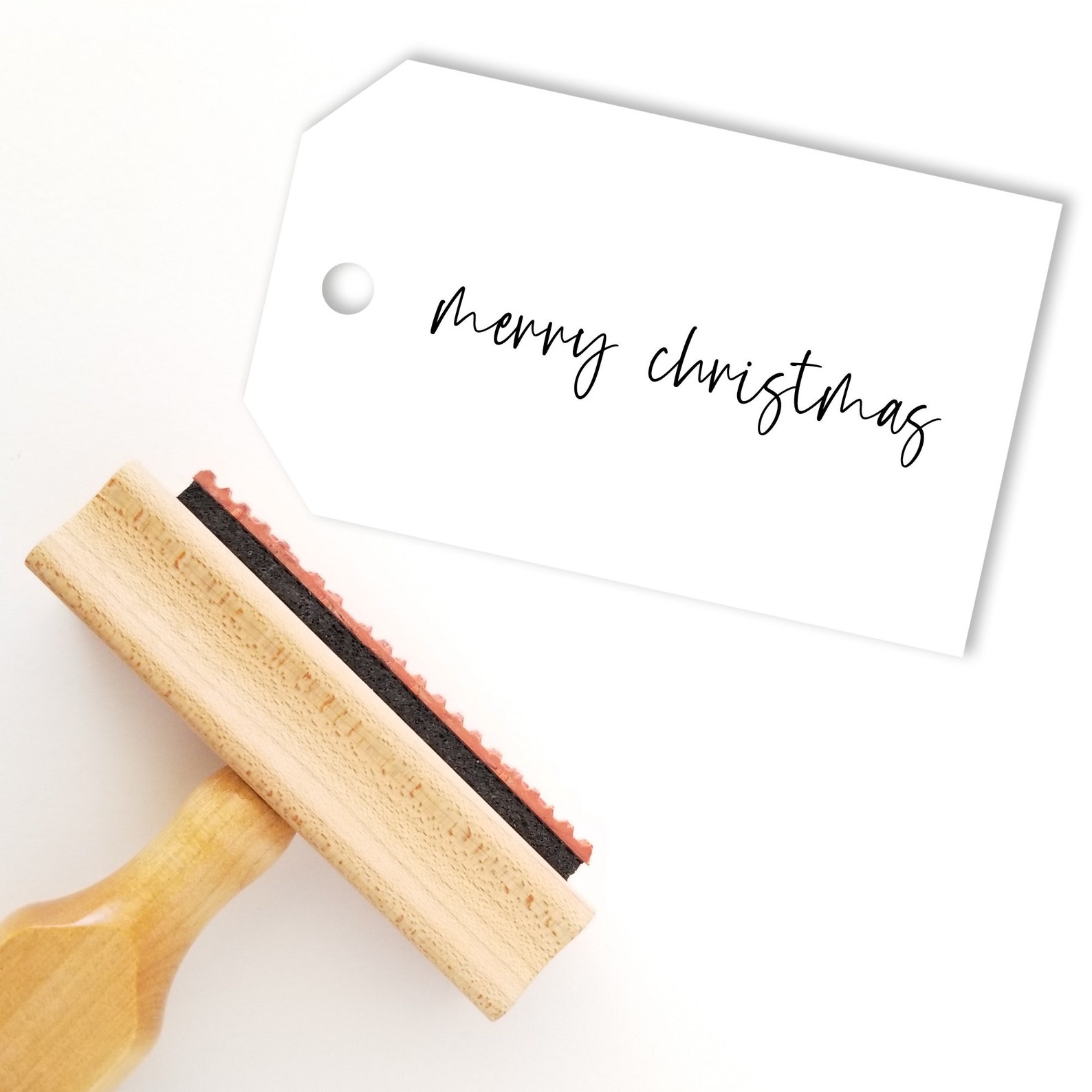 Merry Christmas Rubber Stamp | One Line (MC159) - Etsy