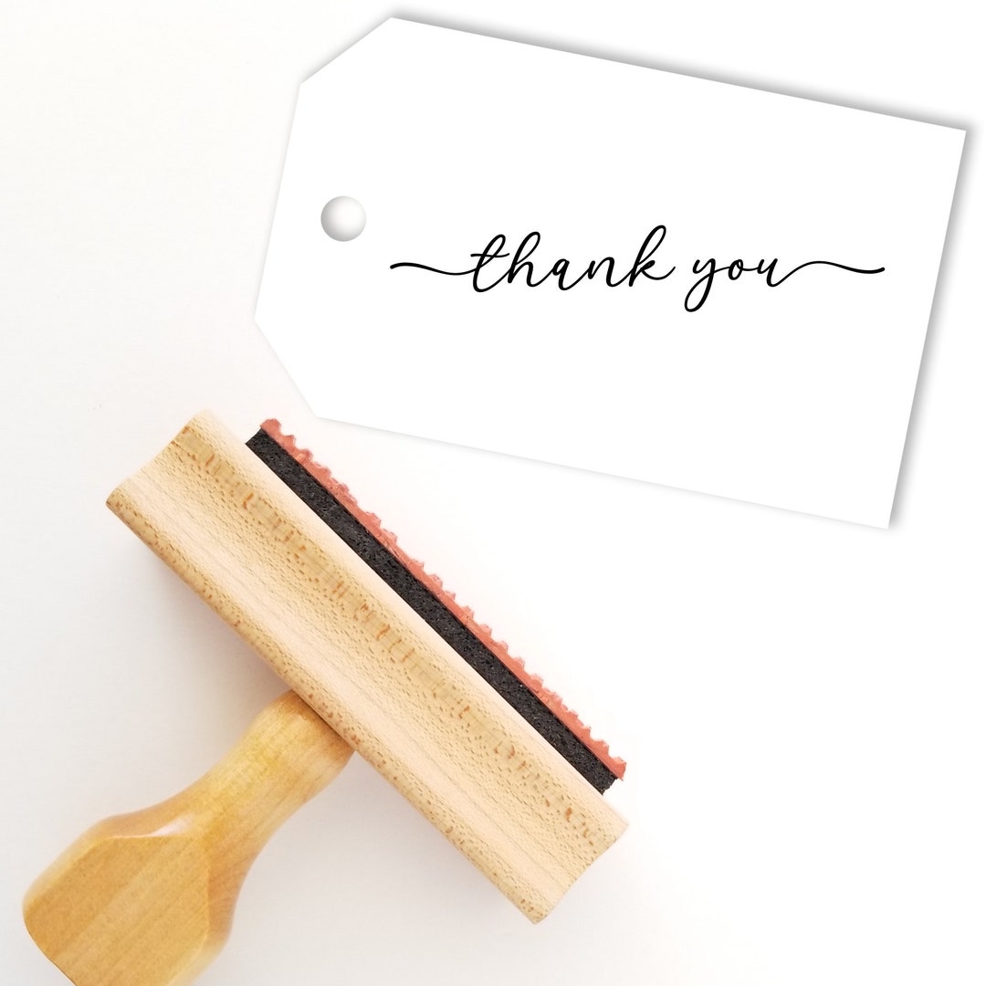 Thank You Wood Stamp | Rubber Stamp | DIY | Small Business | Card ...