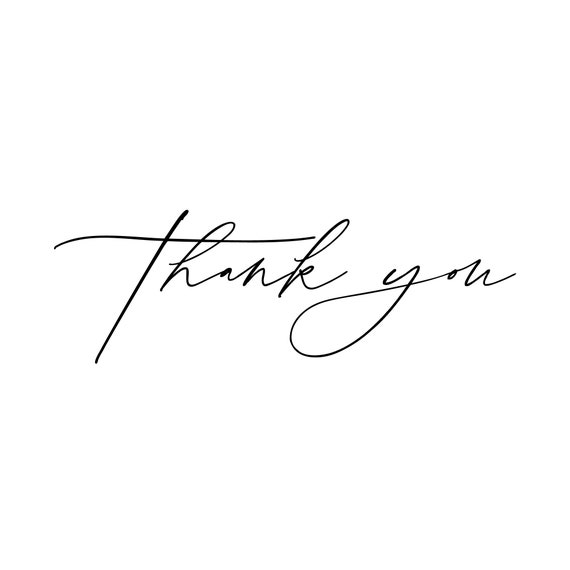 Cursive Thank You Stamp