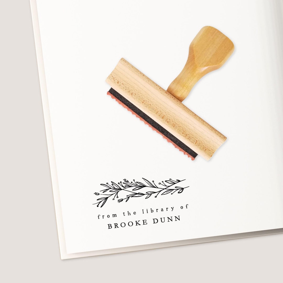 From the Library of Stamp | Modern Personalized Book Stamp | Ex Libris ...
