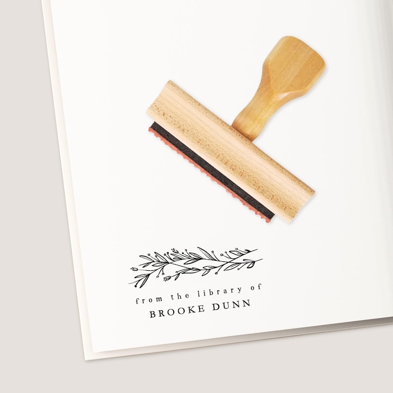 From the Library of Stamp | Modern Personalized Book Stamp | Ex Libris ...