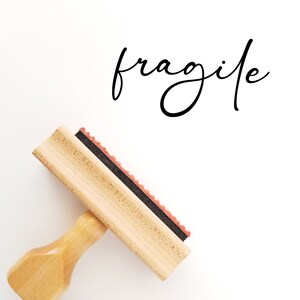 Fragile Packaging Stamp Rubber Stamp Script Stamper Art Stamp for Small ...