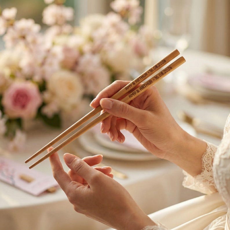 Personalized Bamboo Chopsticks: Custom Engraved Bulk Set - Etsy