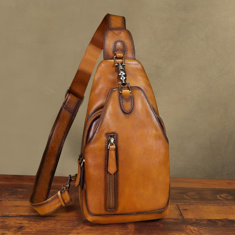 Black Sling Bags for Men - Etsy