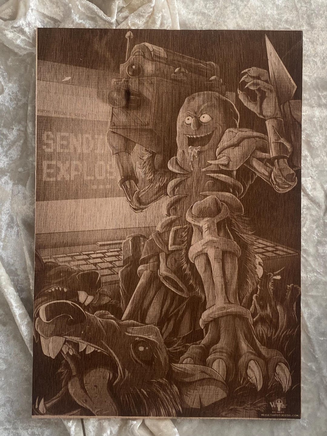 Rick and Morty Pickle Engraved Wood Board - Etsy