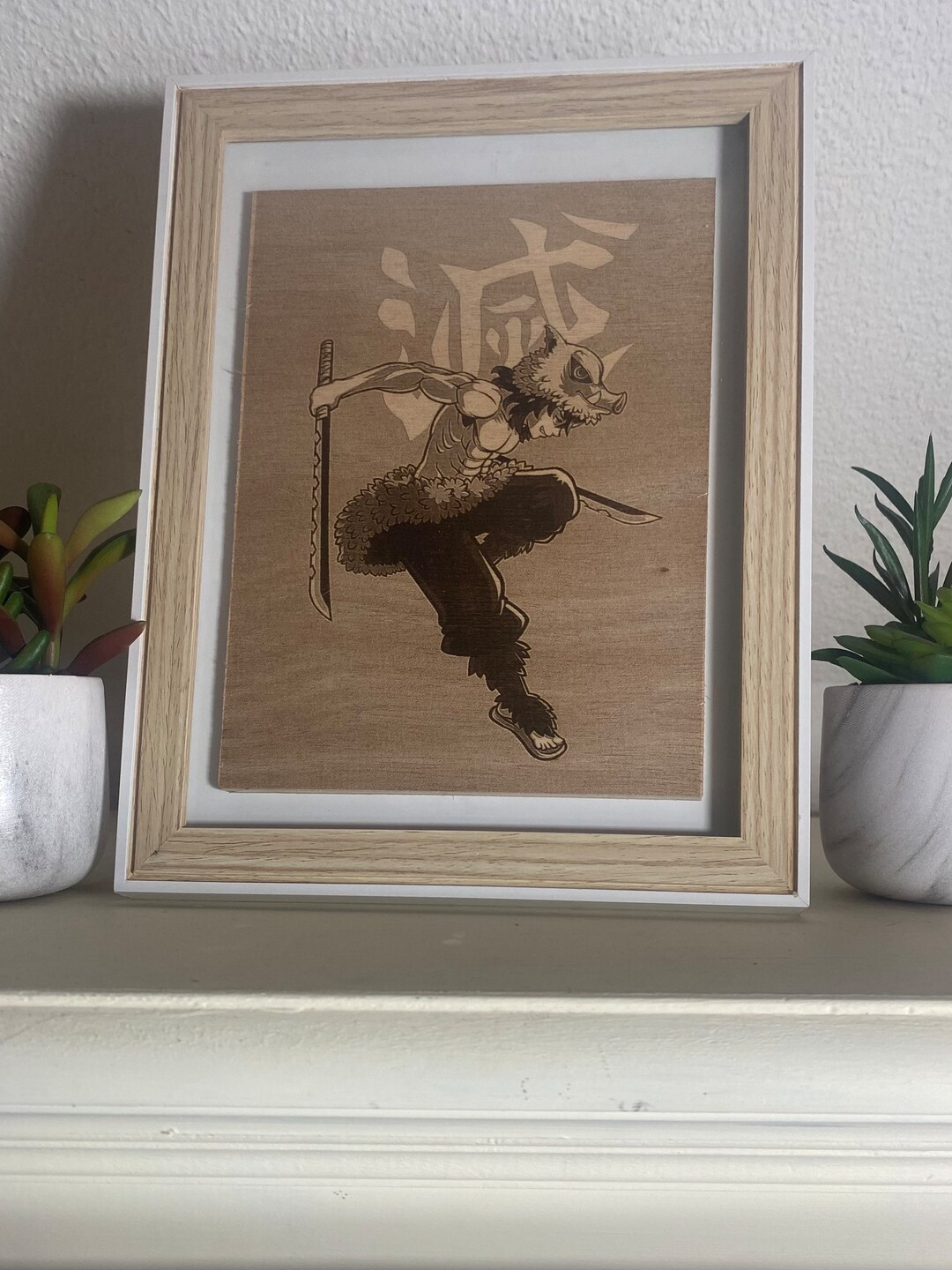 Demon Slayer Inosuke Engraved Wood Board, Anime, Manga - Etsy