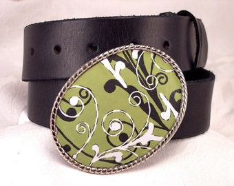 Groovy Green Belt Buckle | Etsy