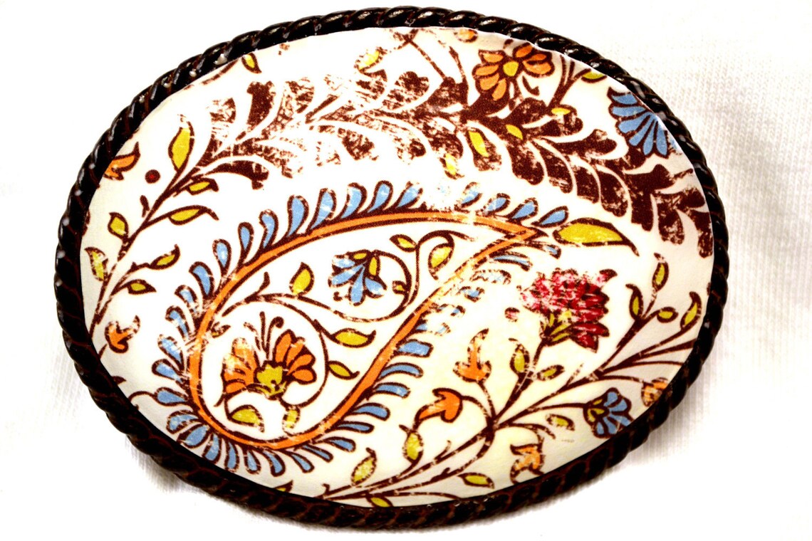 Rustic Belt Buckle Lucky Paisley Western Cowgirl - Etsy