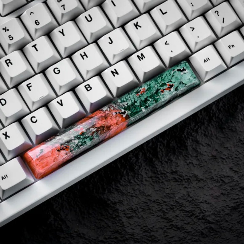 Custom Resin Koi Pond 6.25u Spacebar Keycaps, DIY Heat-sublimation ...