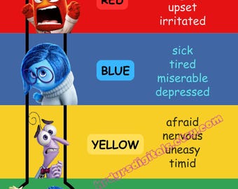 Inside Out Emotion Regulation Zones - Etsy UK