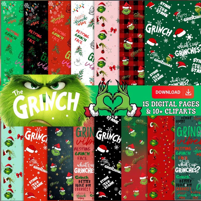 Preppy Grinch Wallpapers - Etsy