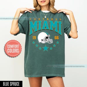 Miami Football Vintage Style Comfort Colors T-shirt, Retro Miami ...