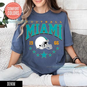 Miami Football Vintage Style Comfort Colors T-shirt, Retro Miami ...