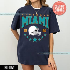 Miami Football Vintage Style Comfort Colors T-shirt, Retro Miami ...