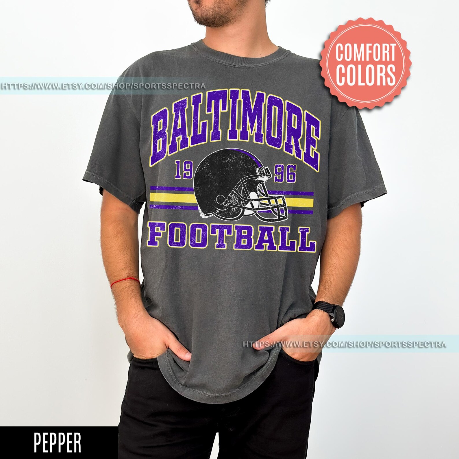 Baltimore Football Vintage Style Comfort Colors T-shirt,retro Baltimore ...