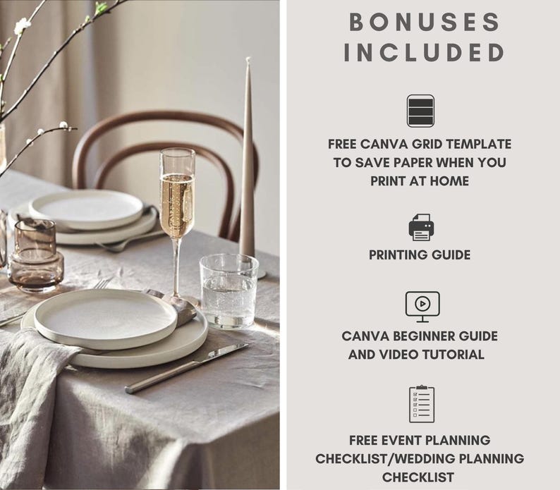 Minimalist Wedding Program Fan Template: Order of Events (canva ...