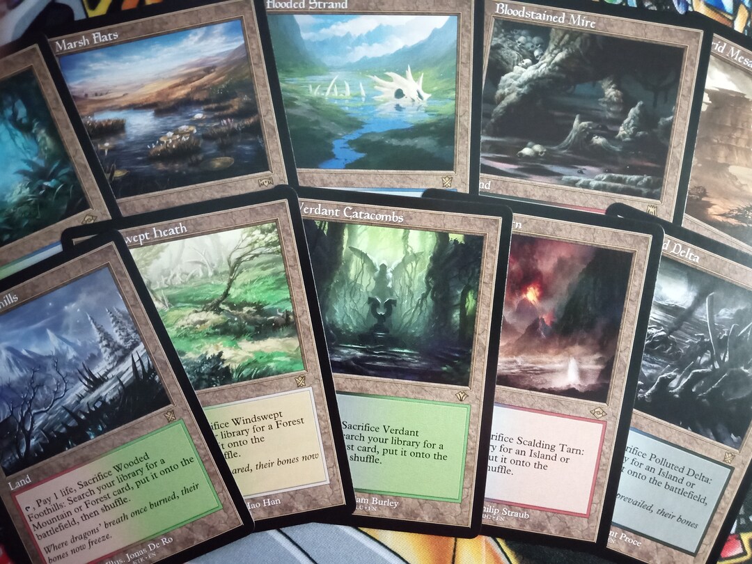 Fetch/shock/dual Land Sets Top Quality Magic MTG Playtest Card Sets - Etsy