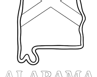 alabama logo coloring page