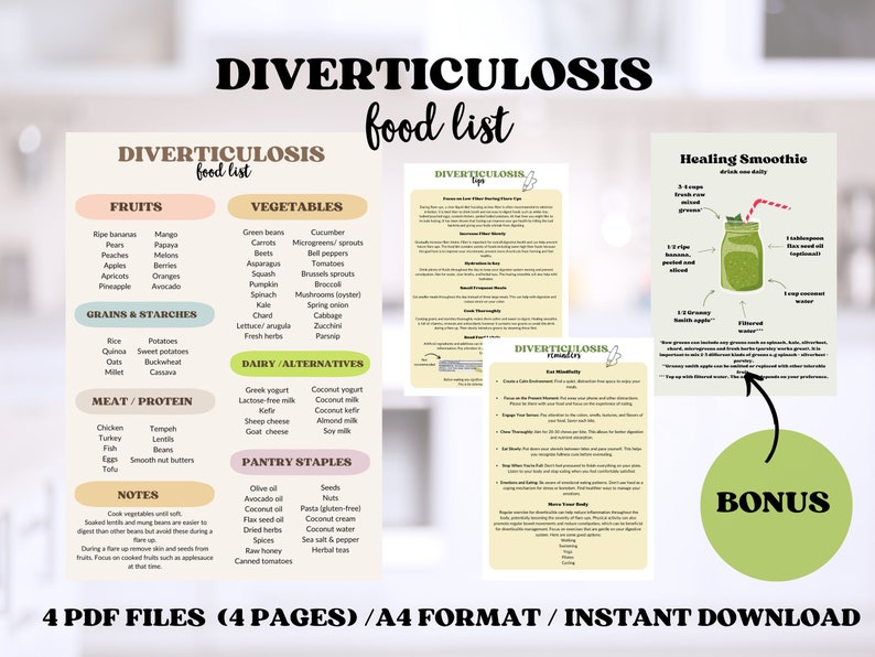 Diverticulitis Food List, Diverticulosis Diet, Diverticulitis Diet ...