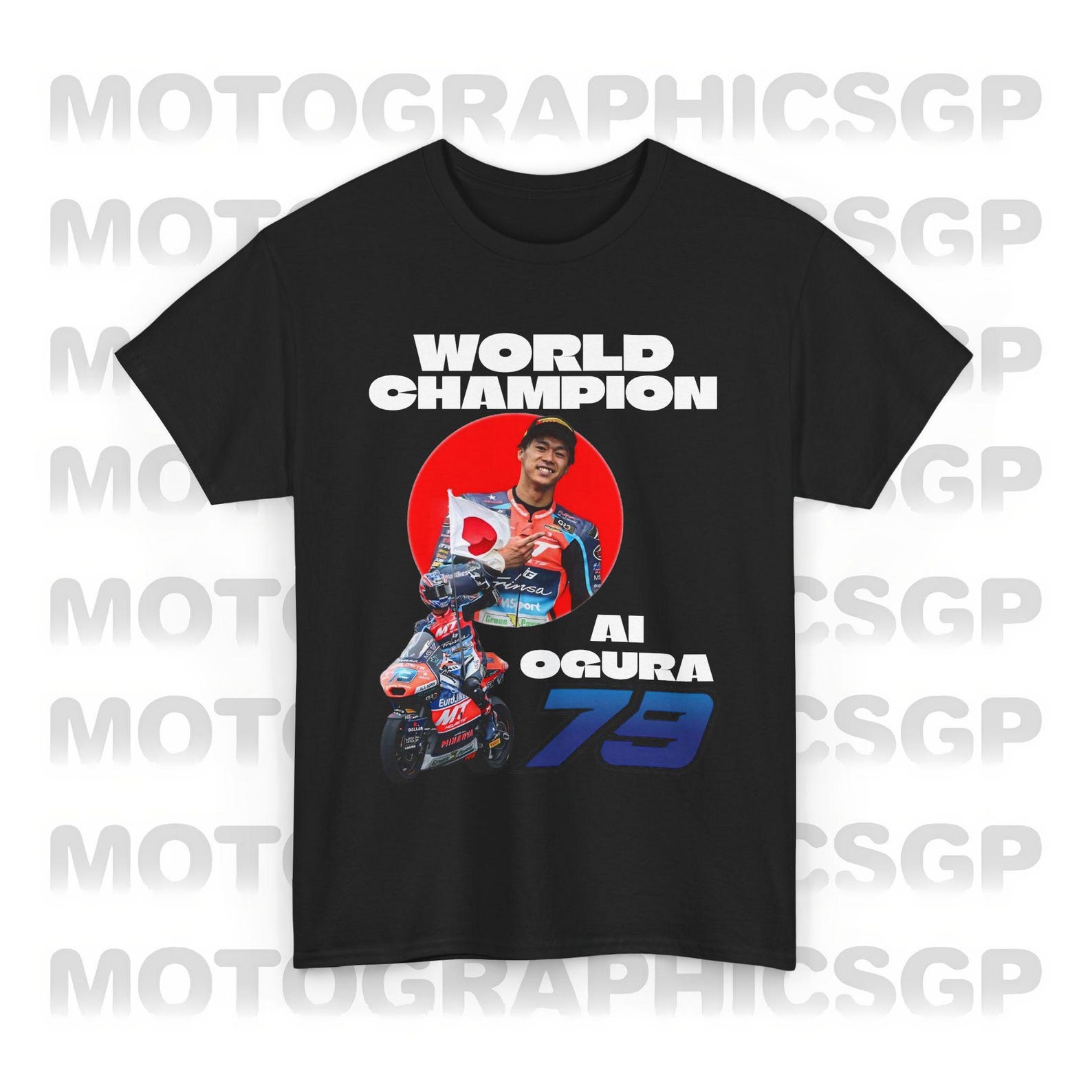 Motogp Ogura 79 Champion 2024 Tee, Merch Moto2 Winner Ai Ogura Racing ...